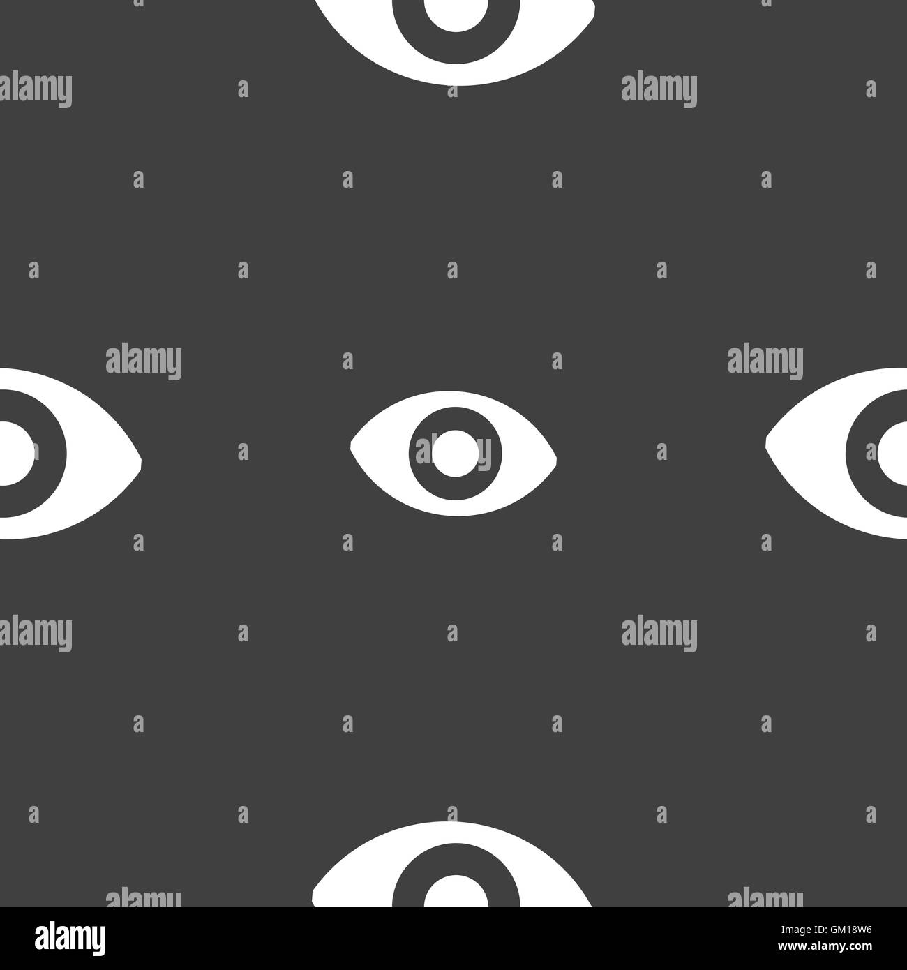 sixth sense, the eye icon sign. Seamless pattern on a gray background ...