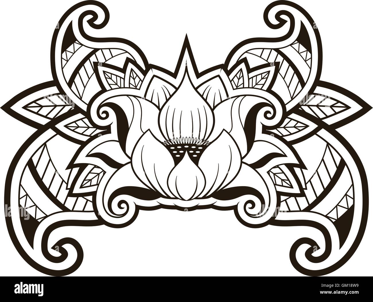 Lotus Tattoo vector Stock Vector Image & Art - Alamy