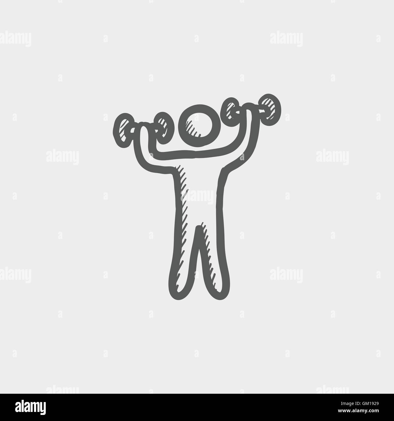 Weight lifting in the gym Stock Vector Images - Alamy