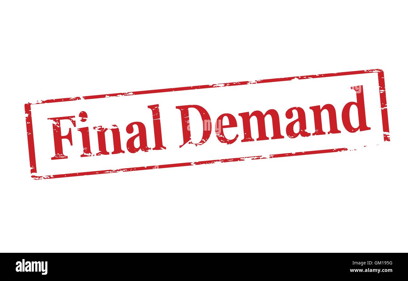 Final demand stamp hi-res stock photography and images - Alamy