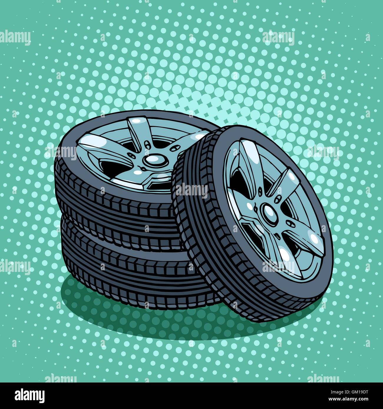 Tires spare wheel Stock Vector Image & Art - Alamy