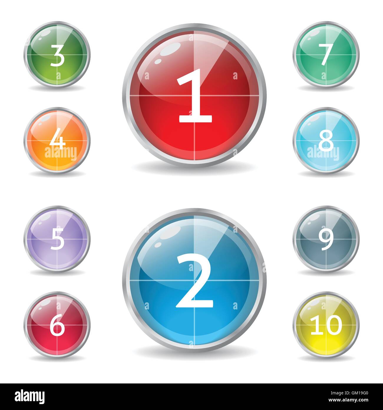 Cool shiny buttons with countdown Stock Vector Image & Art - Alamy