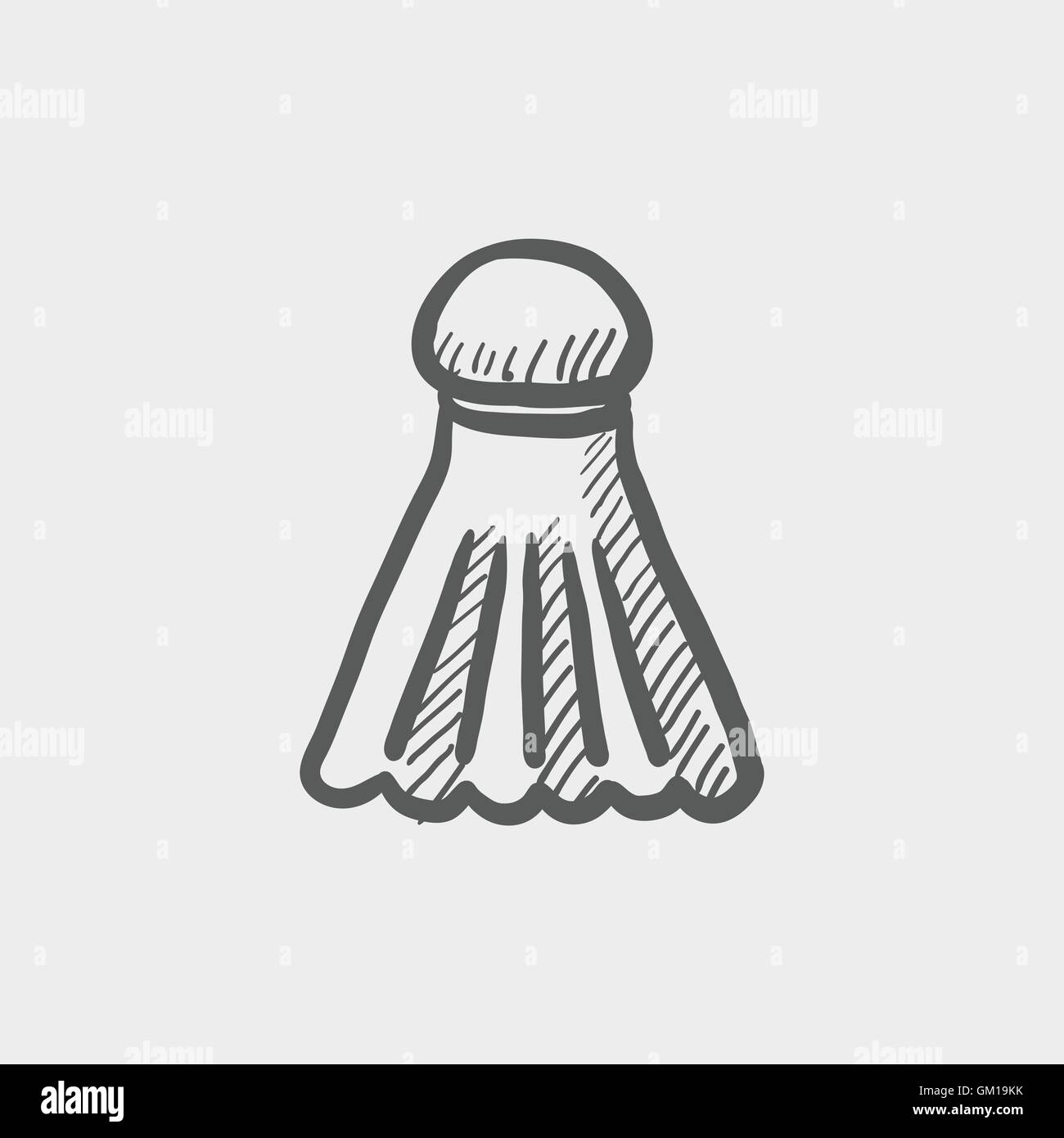 Badminton shuttlecock sketch icon Stock Vector Image & Art - Alamy