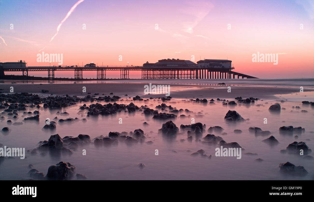 Sunset at Cromer Stock Photo - Alamy