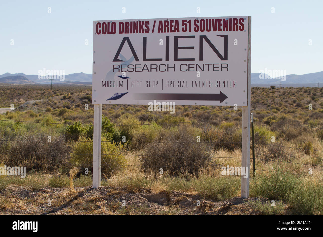 Area 51 souvenir sign. Nevada. USA Stock Photo - Alamy