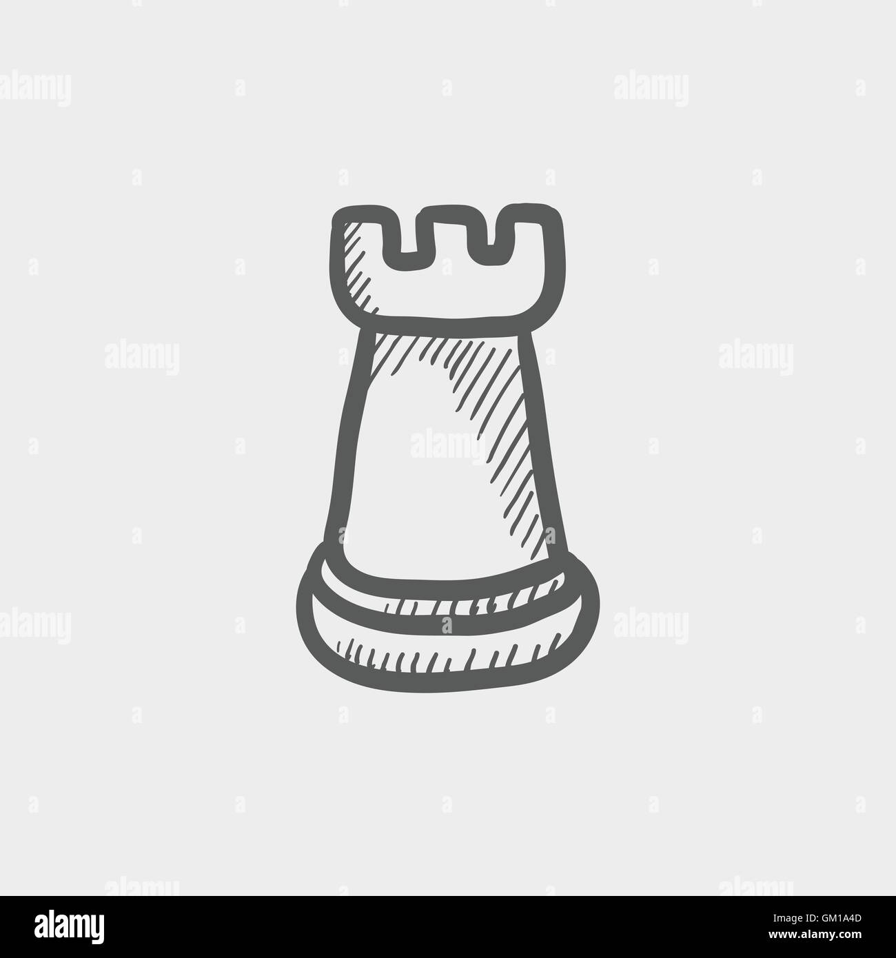 Chess rook sketch icon Stock Vector Image & Art - Alamy