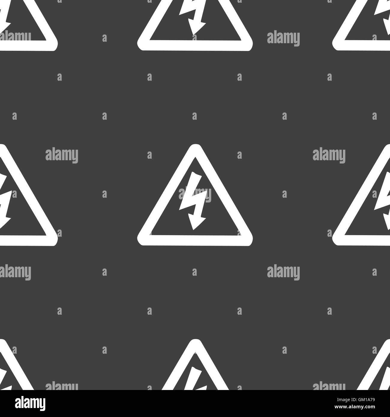 High voltage safety sign Black and White Stock Photos & Images - Alamy