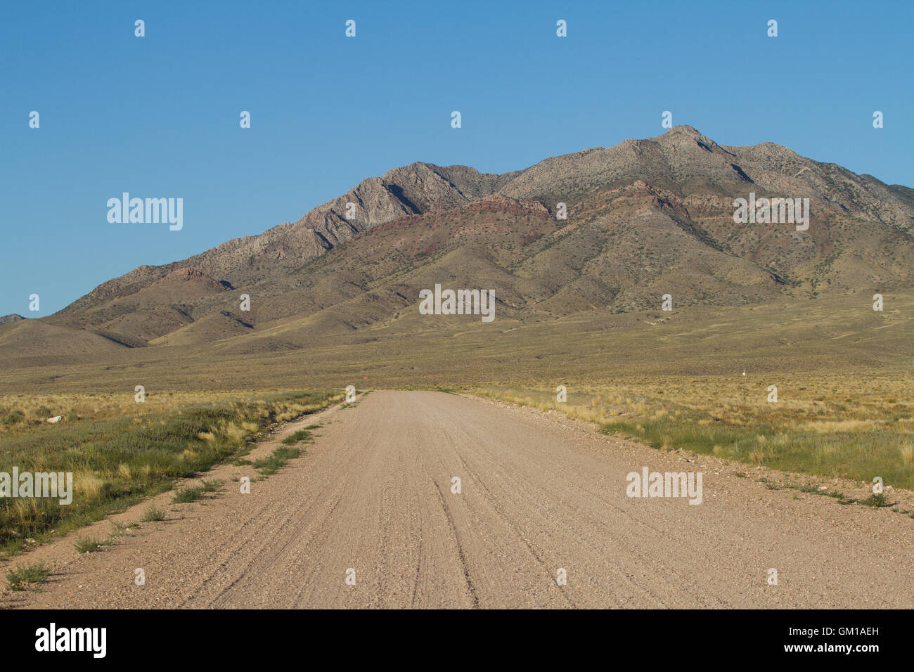 Sandy unpaved road in desert. Nevada. USA Stock Photo - Alamy