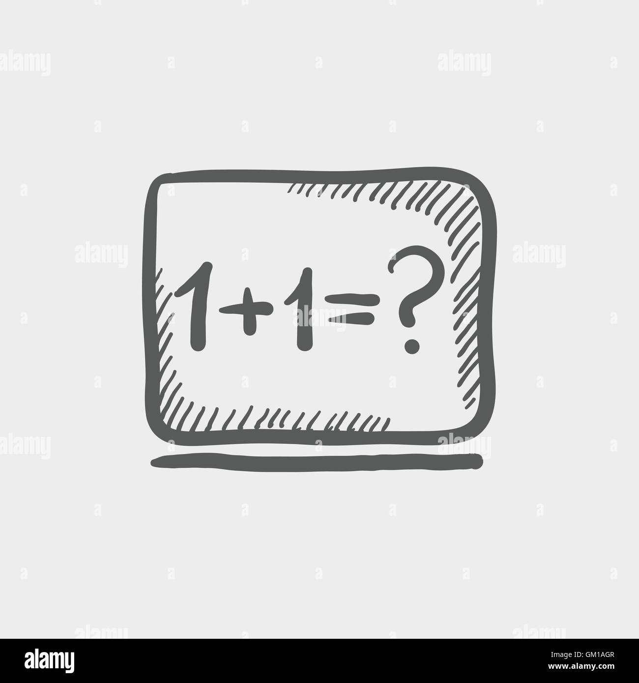 Numbers on the blackboard sketch icon Stock Vector Image & Art - Alamy