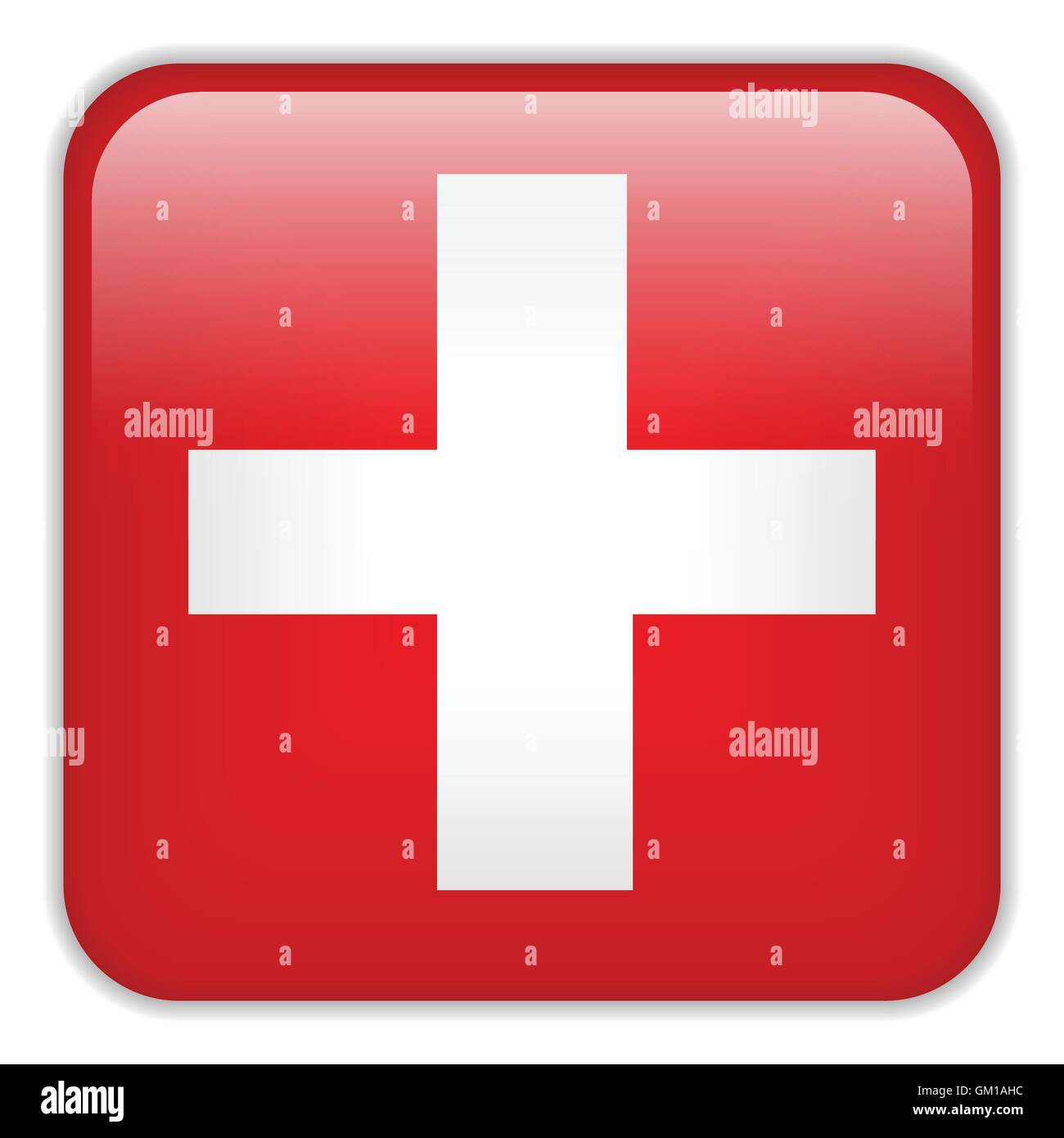 Switzerland Flag Smartphone Application Square Buttons Stock Vector ...