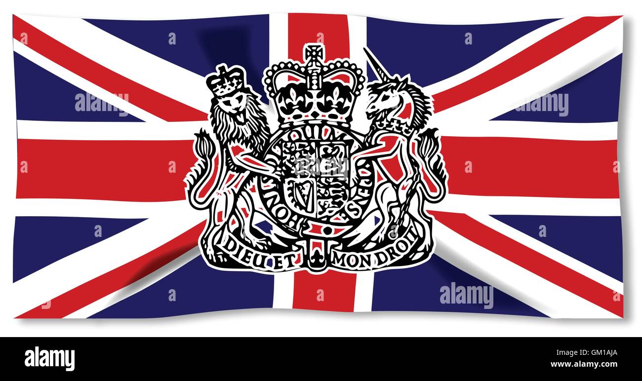 Flag waving union jack Stock Vector Images - Alamy