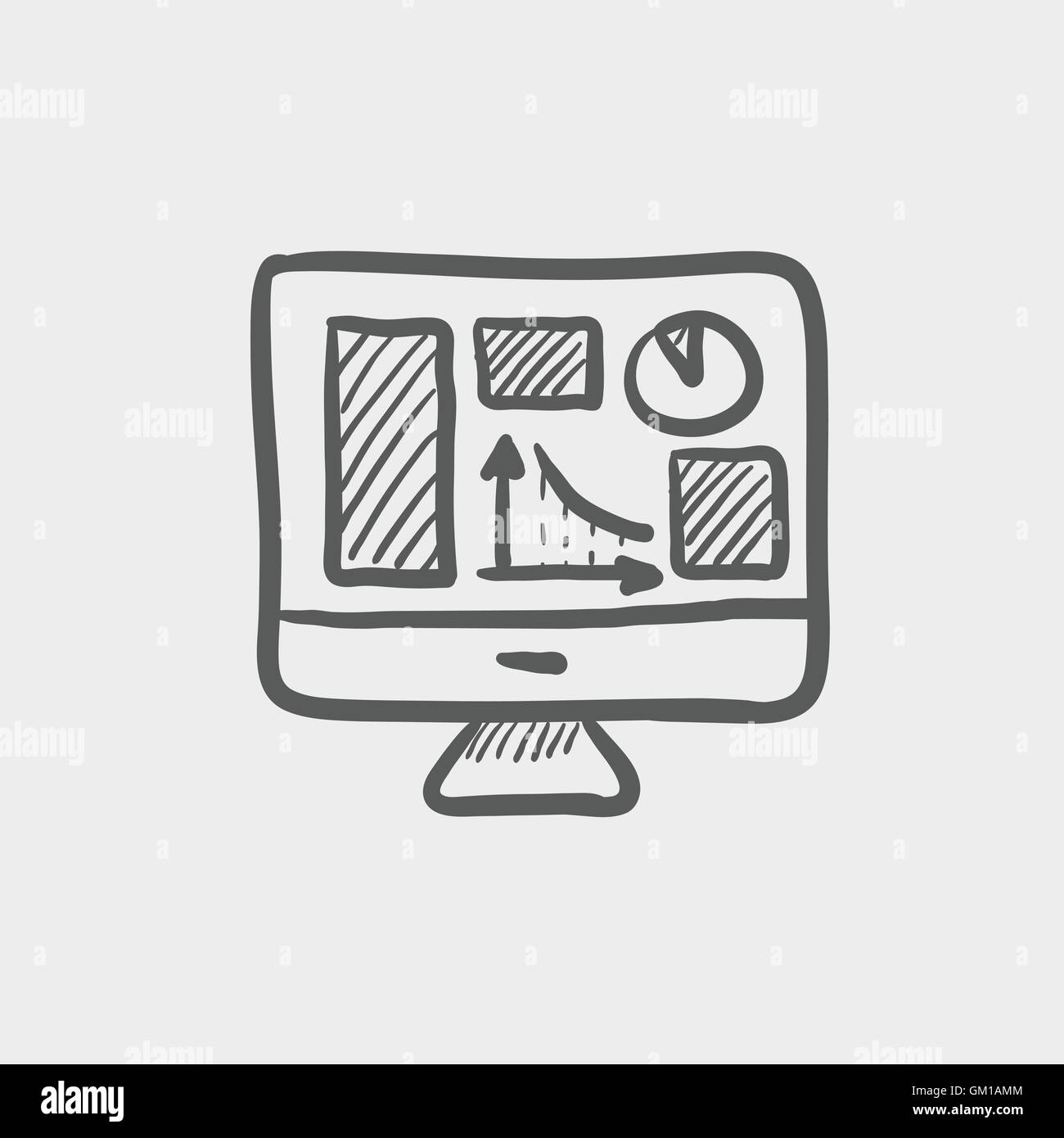 Monitor with business graph sketch icon Stock Vector Image & Art - Alamy Monitor with business graph sketch icon Stock Vector Image & Art - Alamy