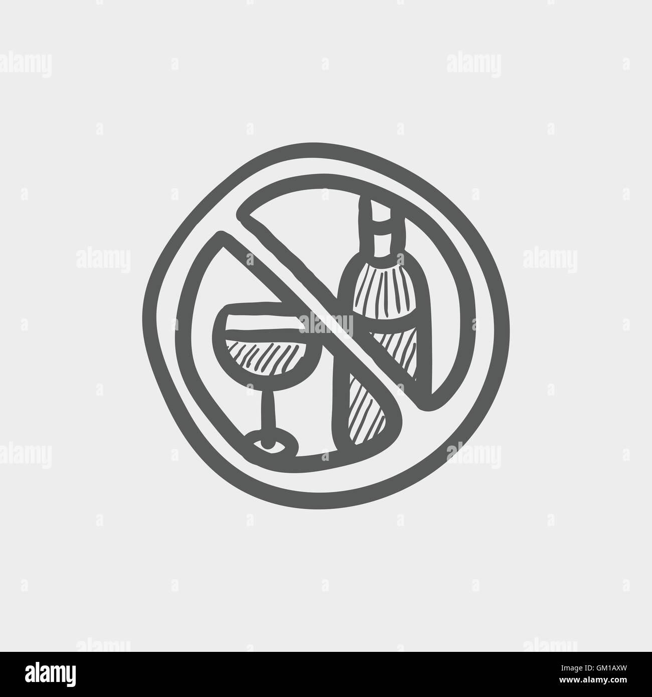 No alcohol sign sketch icon Stock Vector Image & Art - Alamy
