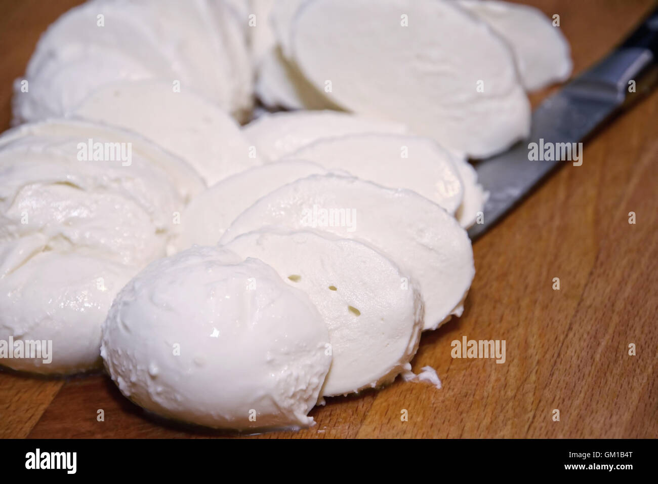 Sliced fresh mozzarella hi-res stock photography and images - Alamy
