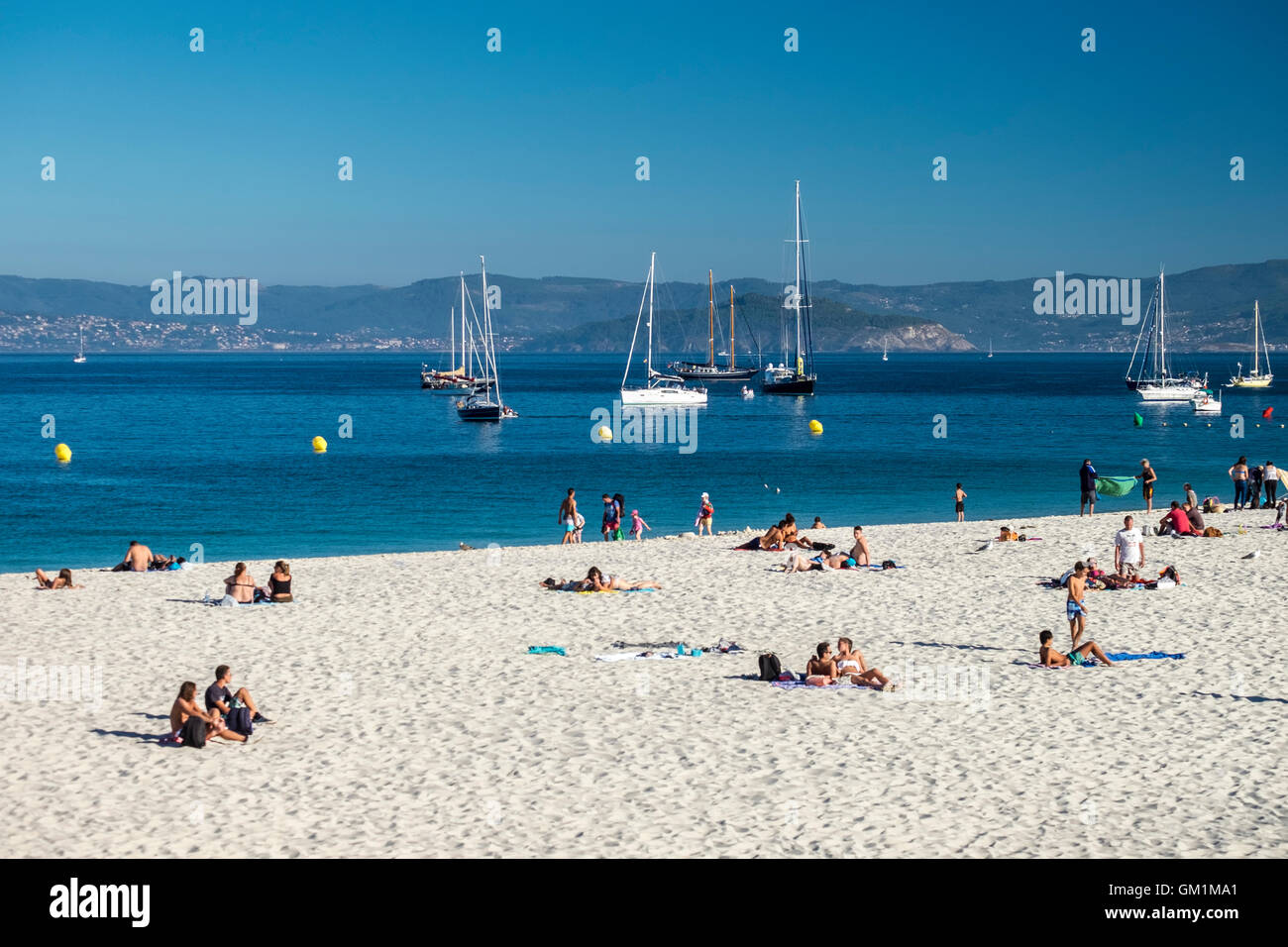 Rodas beach, Cies Islands, Pontevedra, Galicia, Spain Stock Photo - Alamy