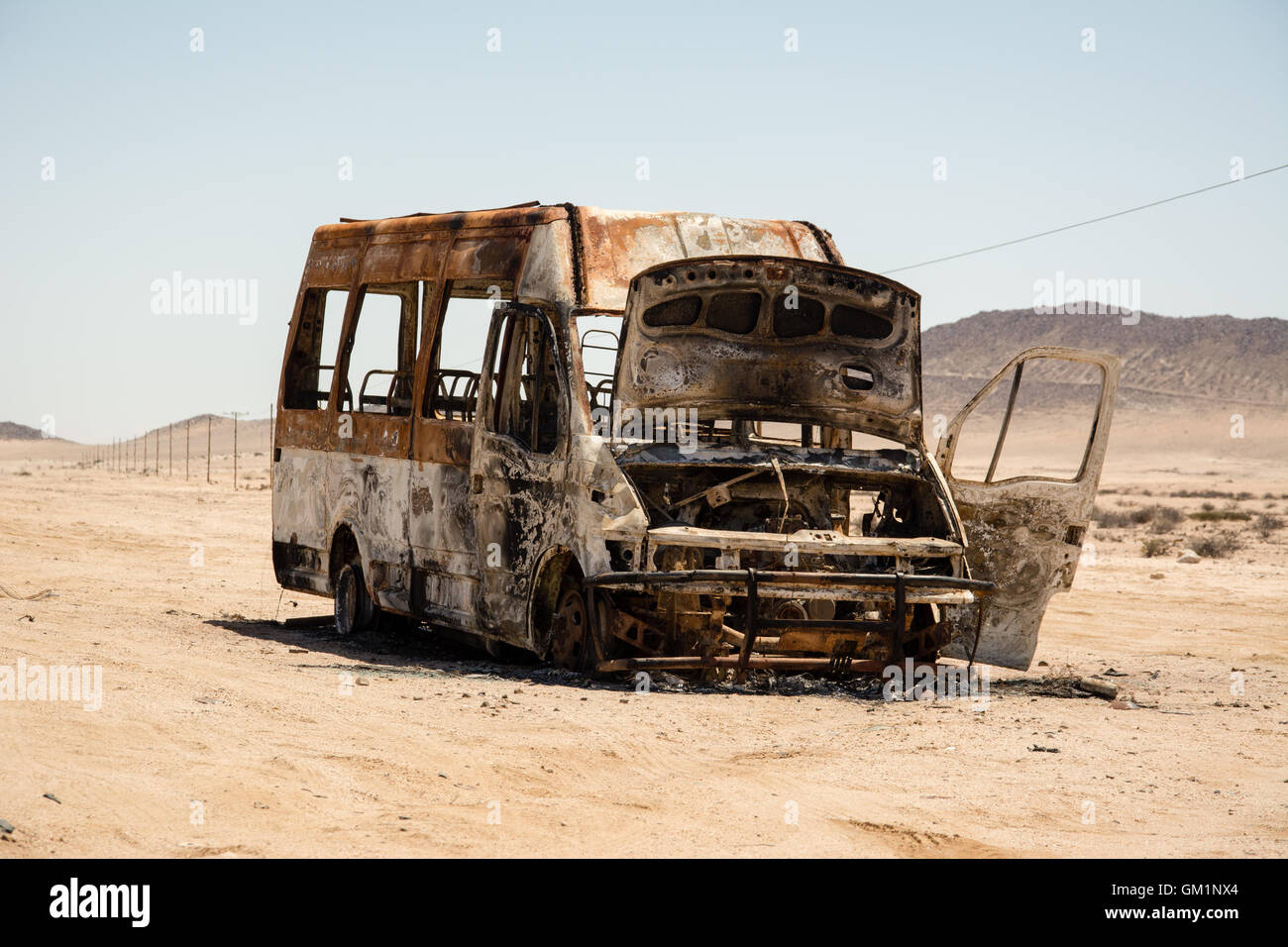 Burnt out bus hi-res stock photography and images - Alamy