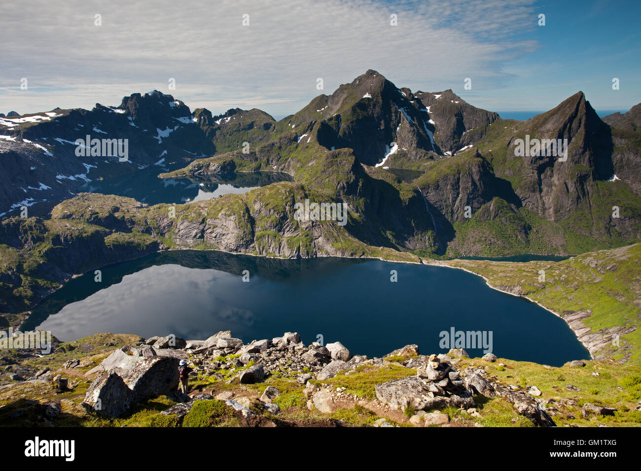 Munken: Tennesvatnet and Mountains Stock Photo - Alamy