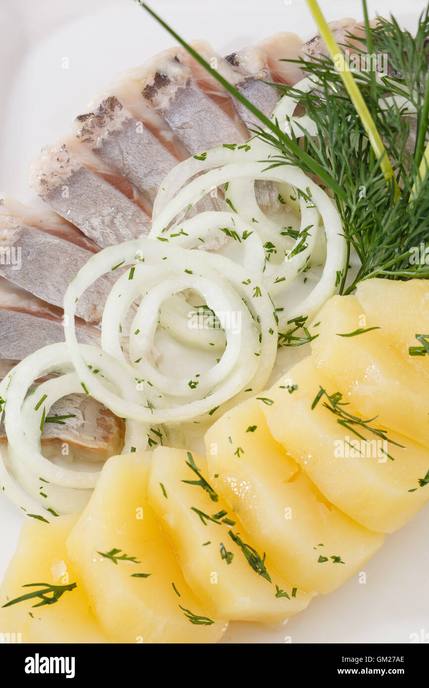 Marinated herring fillets Stock Photo - Alamy