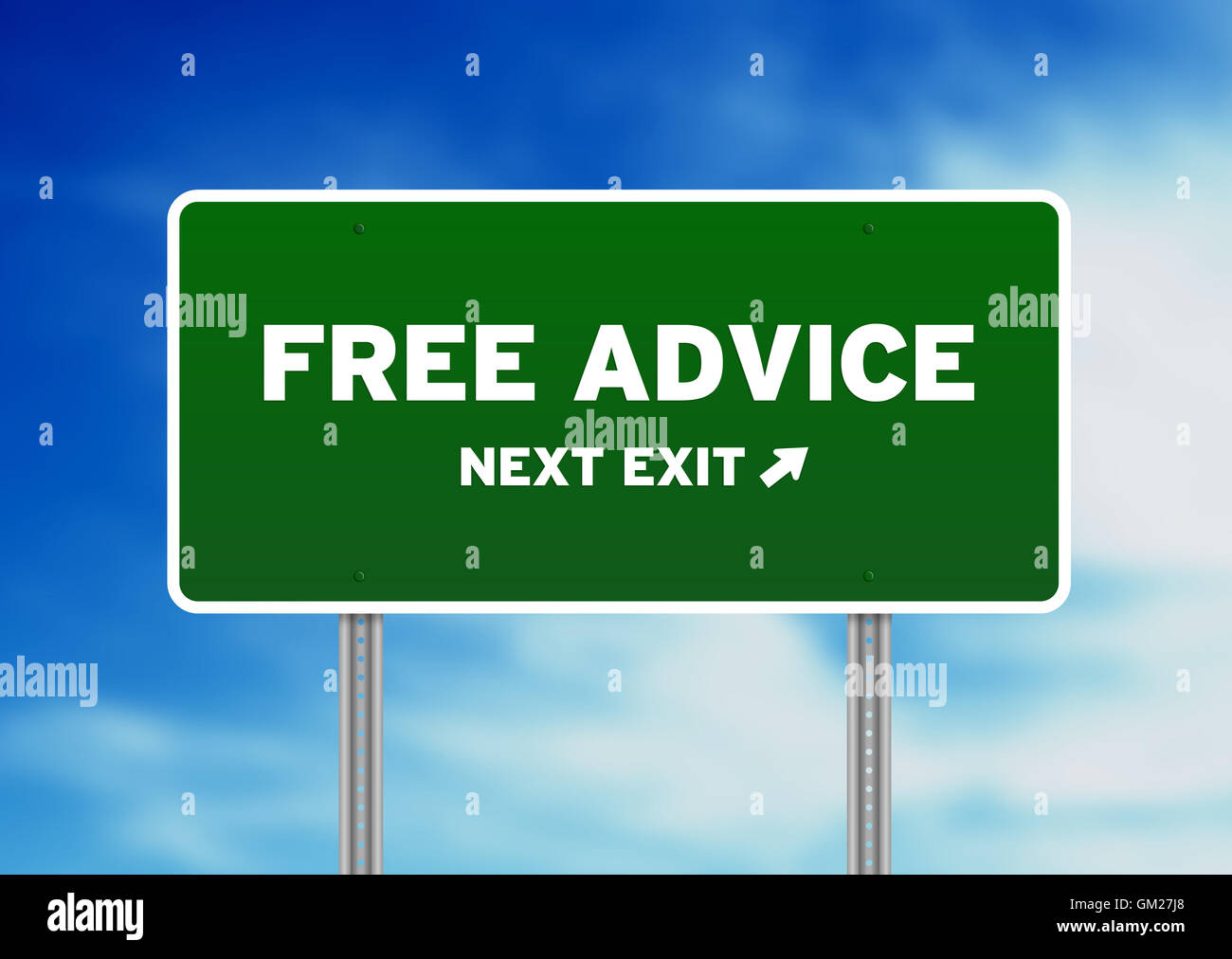 Free Advice Highway Sign Stock Photo - Alamy