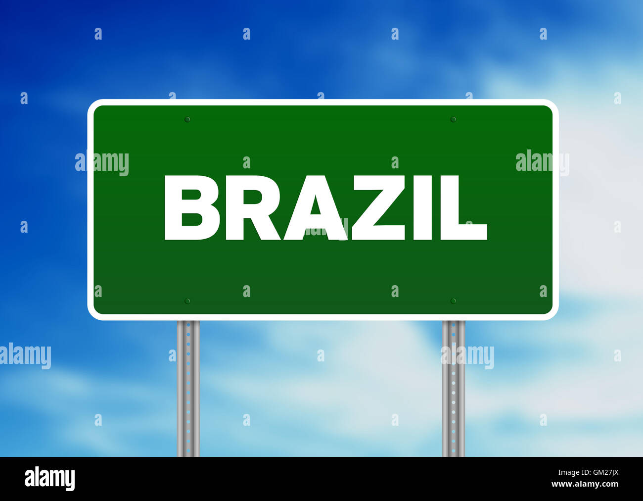 Brazil Highway Sign Stock Photo - Alamy
