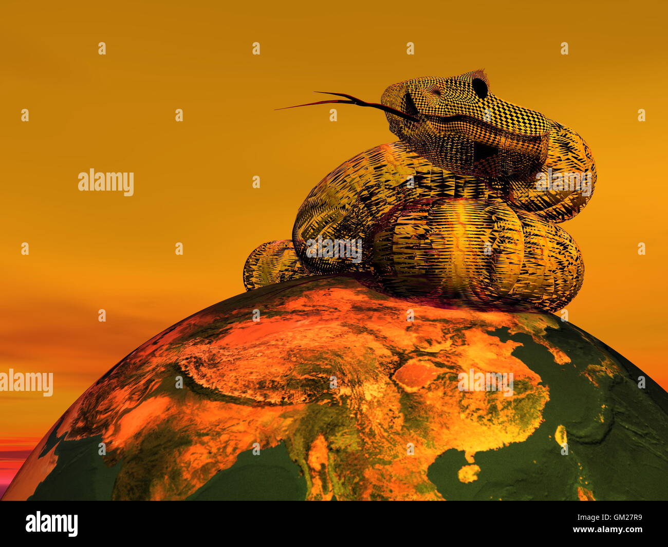 3d render snake hi-res stock photography and images - Alamy