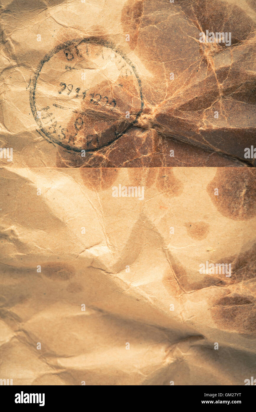 old paper with stamp Stock Photo - Alamy