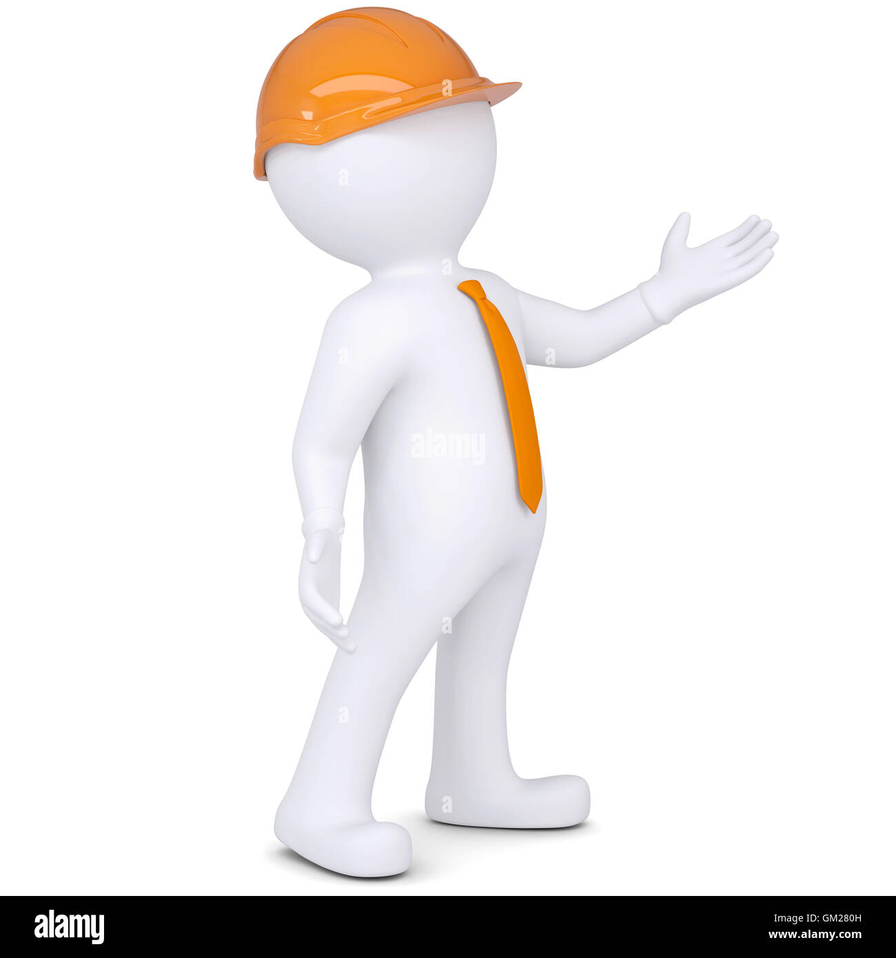 Render man white helmet hi-res stock photography and images - Alamy
