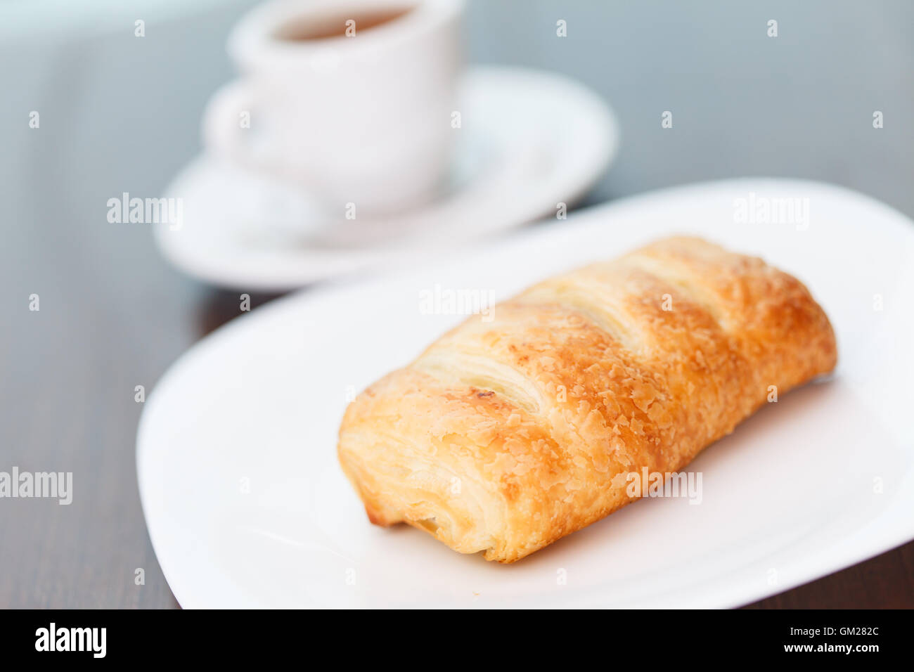 coffee with puff pastry Stock Photo - Alamy