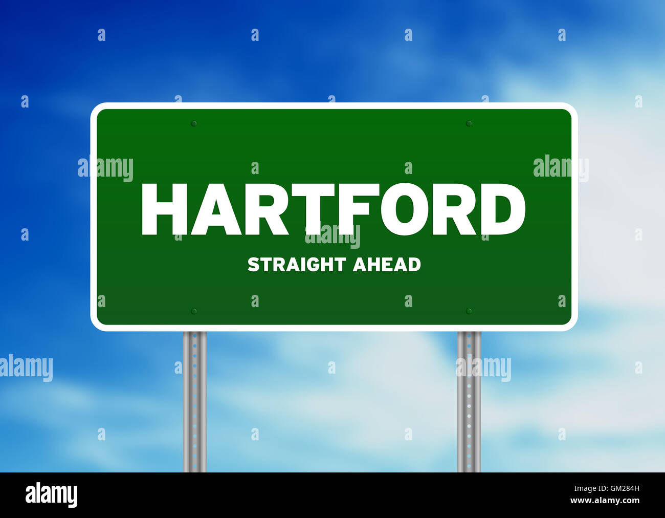 Hartford, Connecticut Highway Sign Stock Photo - Alamy