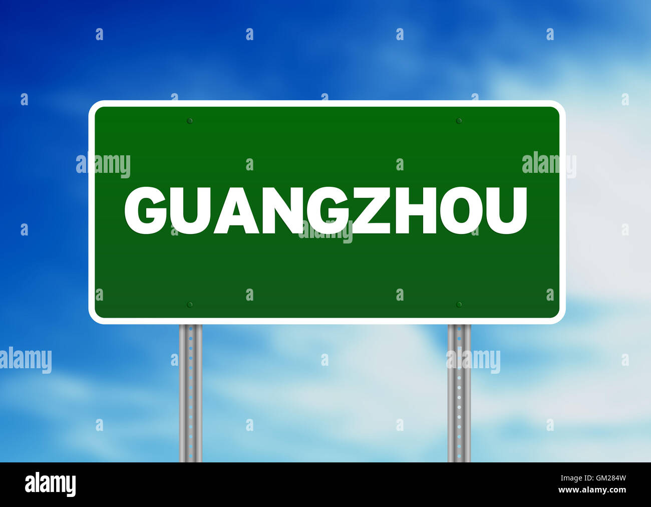 Guangzhou road sign Stock Photo - Alamy