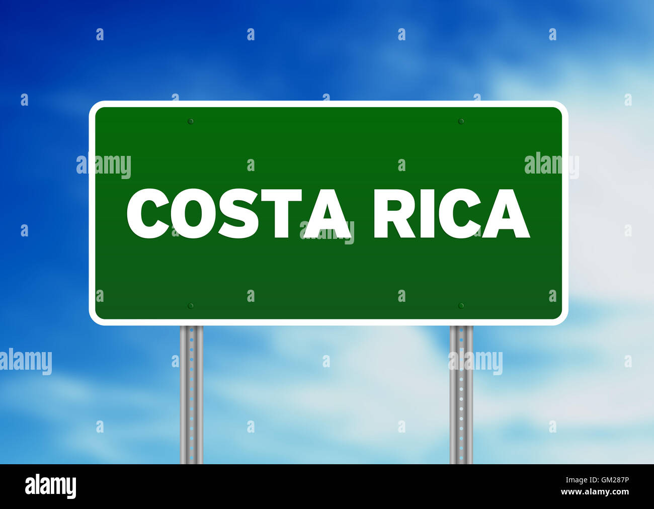Costa Rica Highway Sign Stock Photo - Alamy