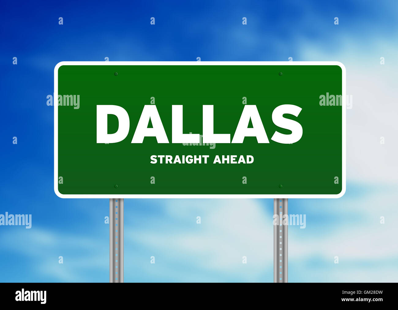 Dallas, Texas Highway Sign Stock Photo - Alamy