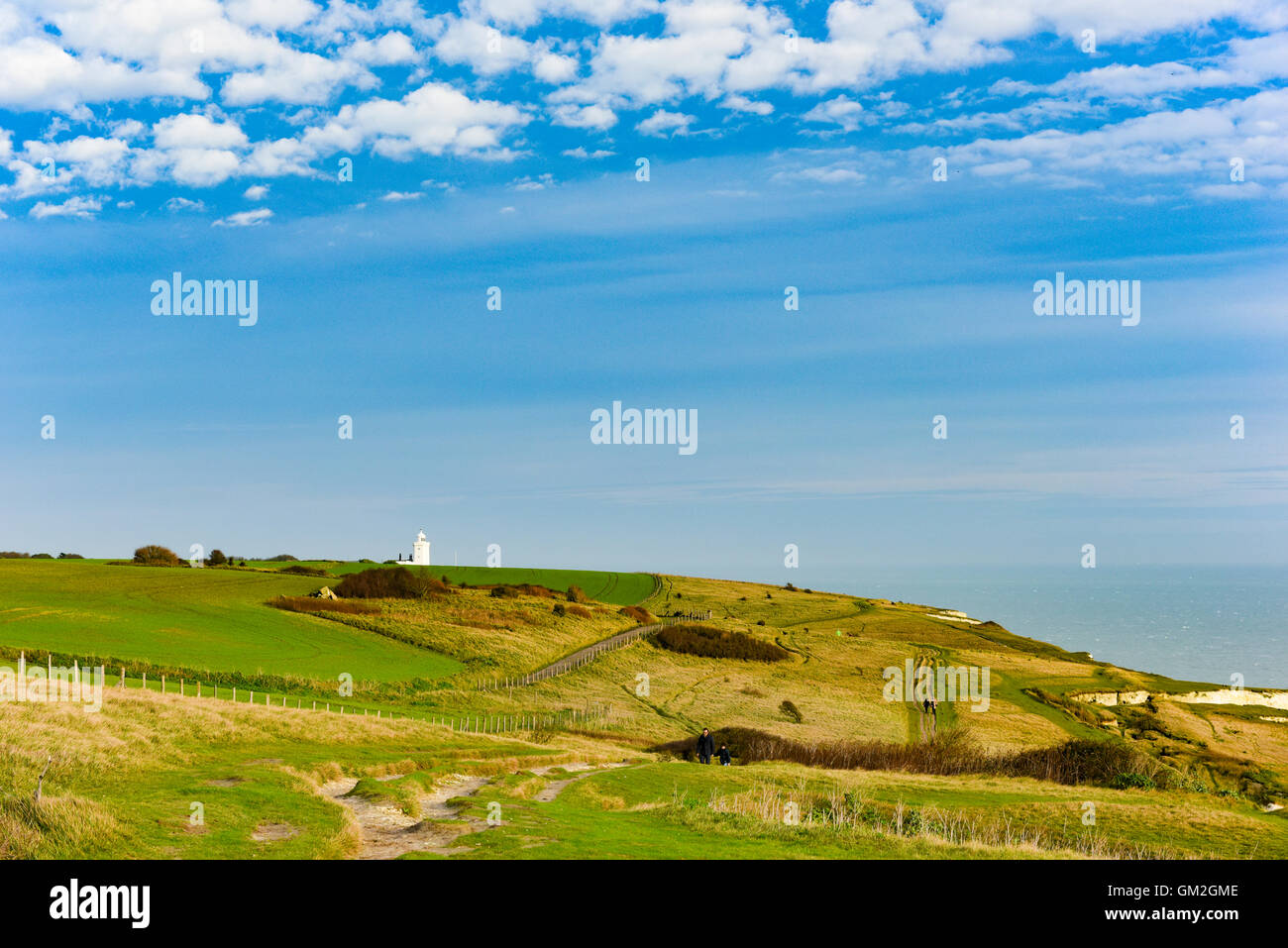 South Foreland and Langdon Cliffs with a view of the South Foreland ...