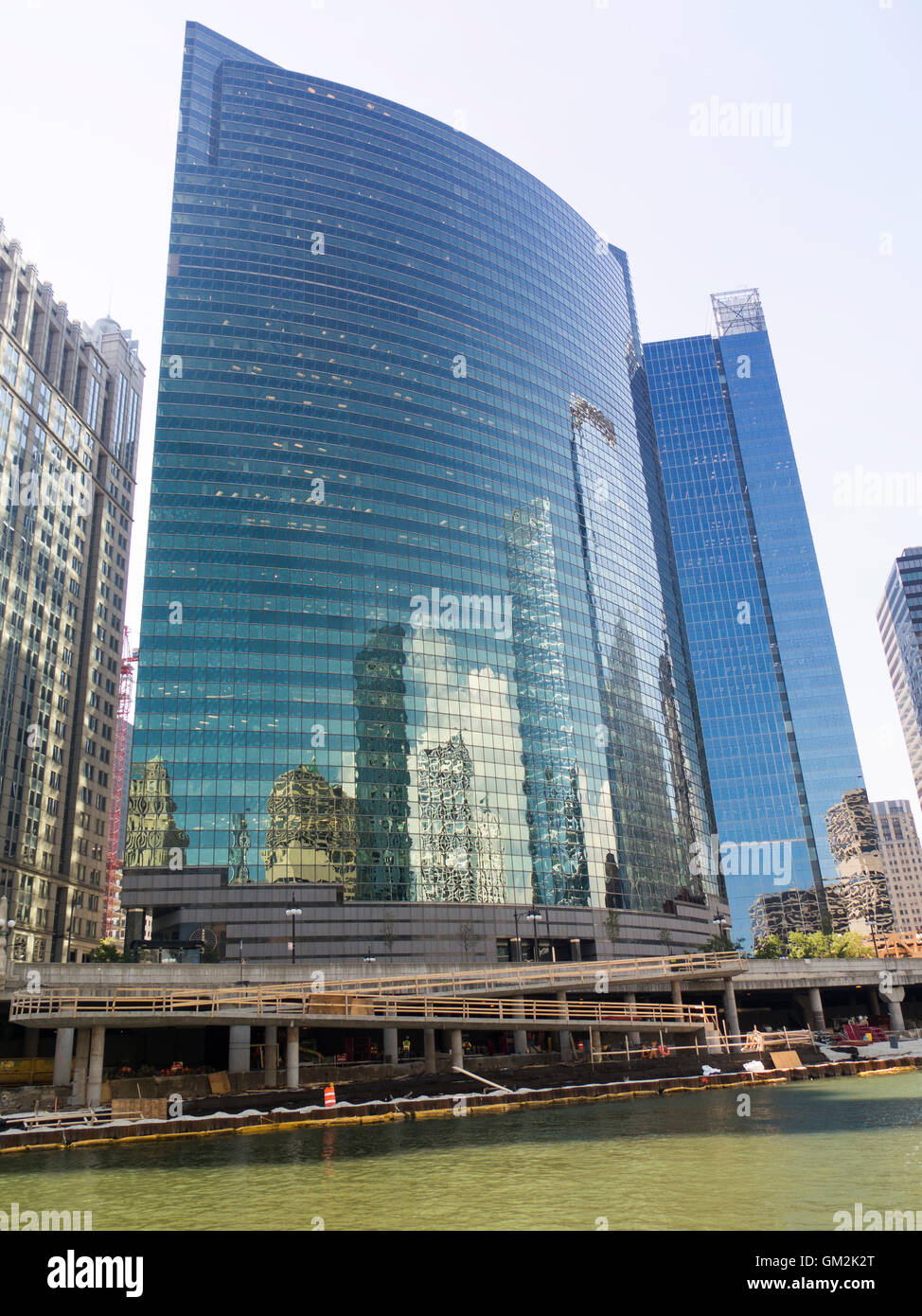 reflections on skyscraper windows; Chicago, Illinois, United States ...
