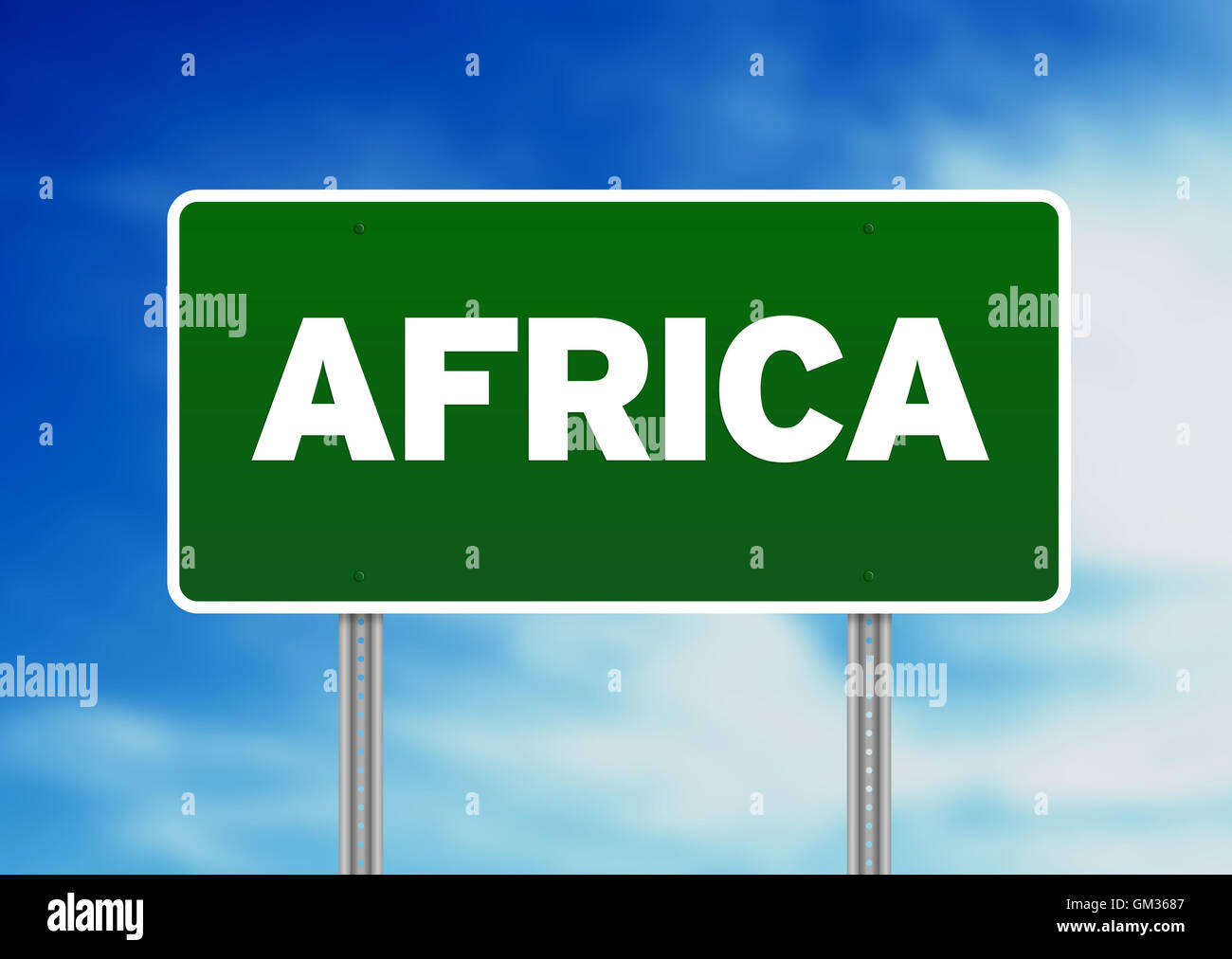 Africa Highway Sign Stock Photo - Alamy