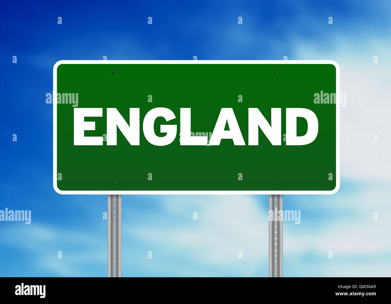 England Highway Sign Stock Photo - Alamy