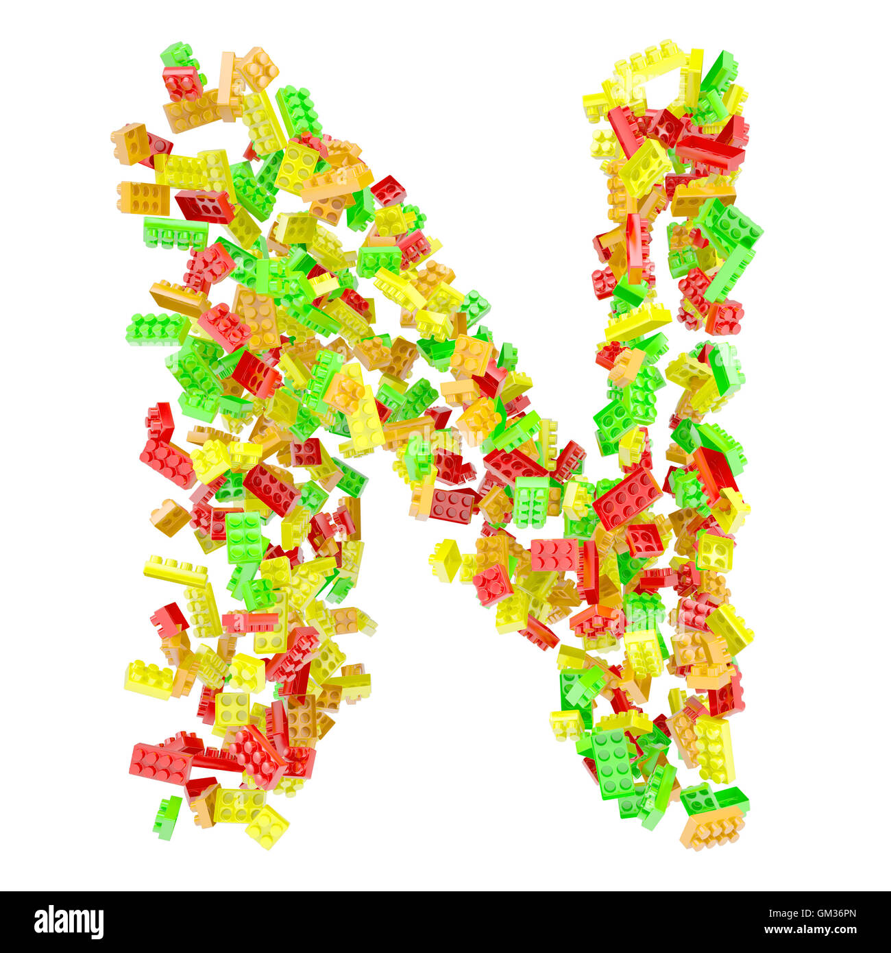 The letter N is made up of children's blocks Stock Photo - Alamy