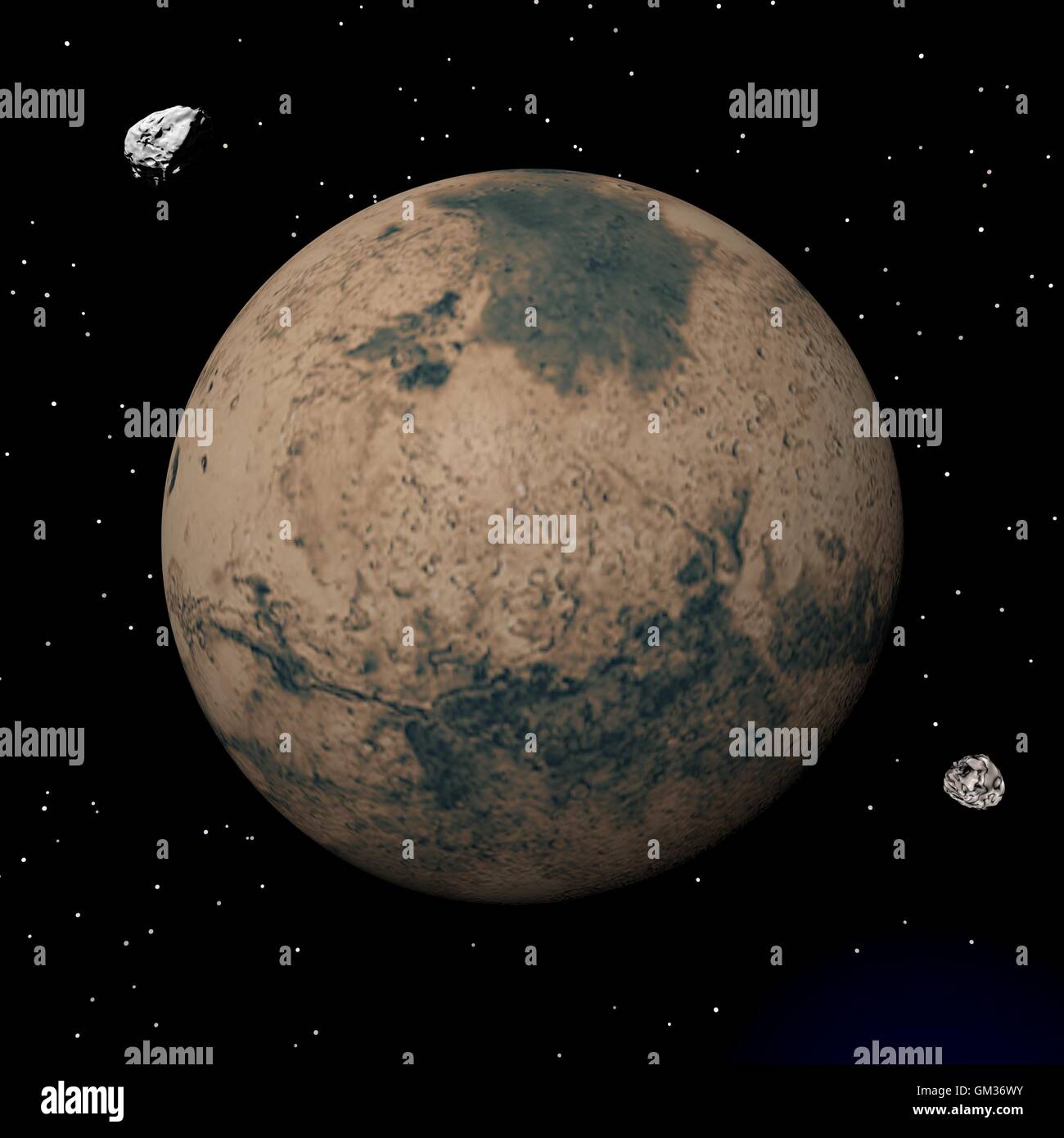 Mars satellites deimos phobos hi-res stock photography and images - Alamy