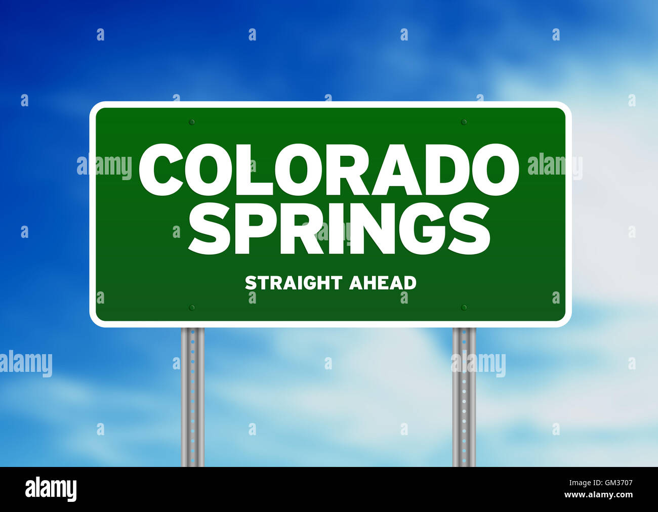 Colorado Springs, Colorado Highway Sign Stock Photo - Alamy