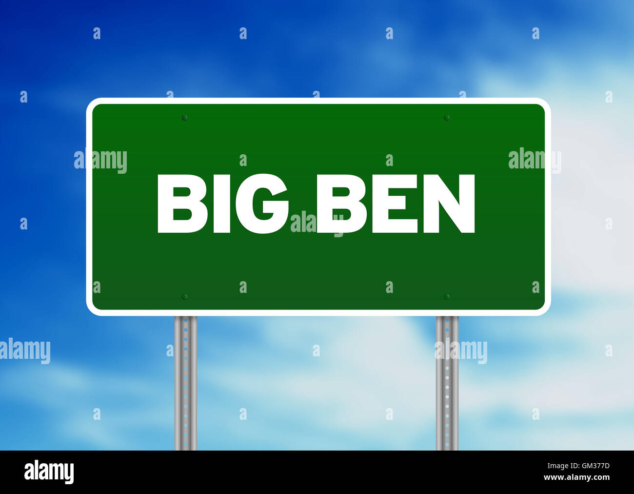 Big Ben Highway Sign Stock Photo - Alamy