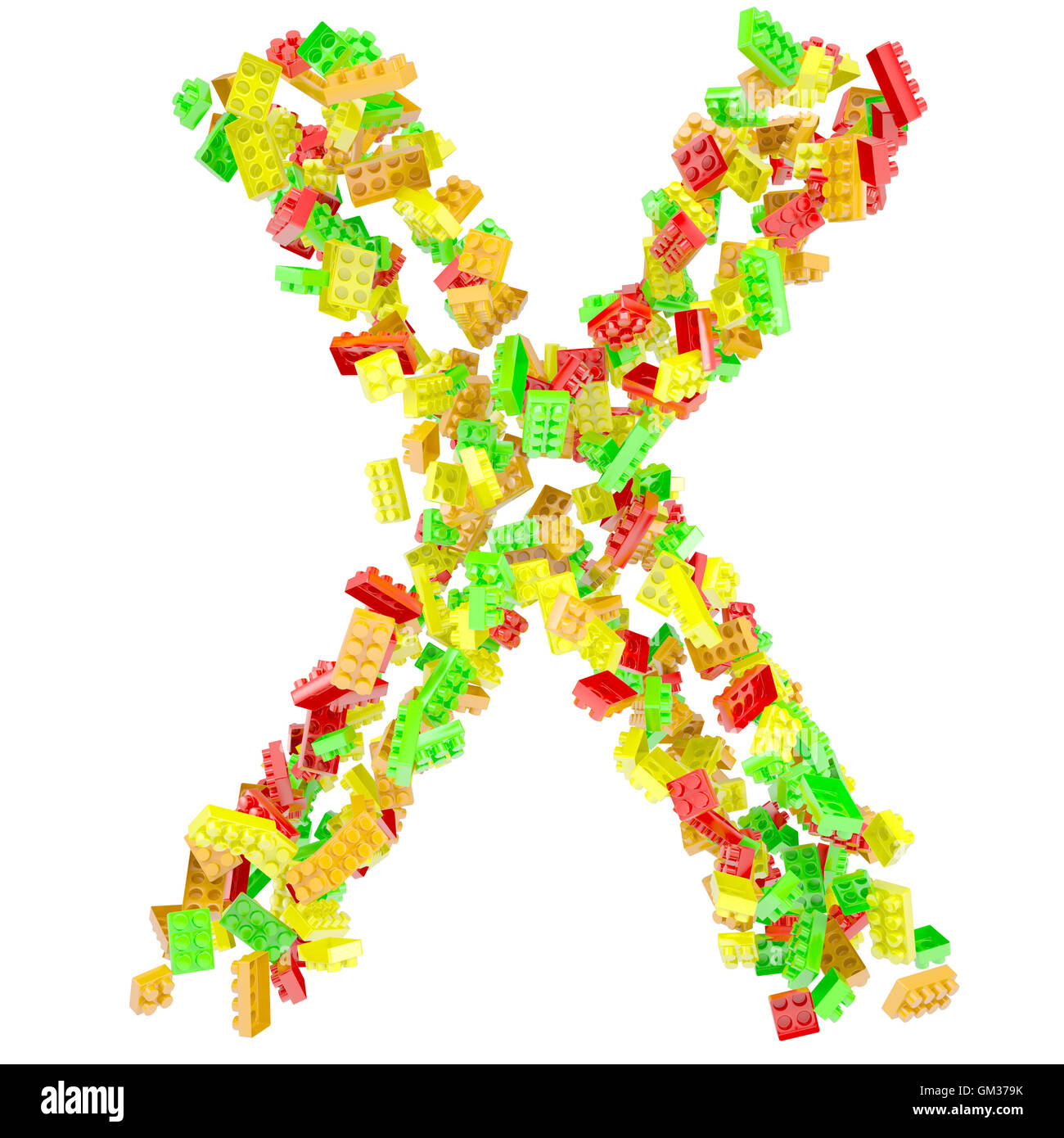 The letter X is made up of children's blocks Stock Photo - Alamy