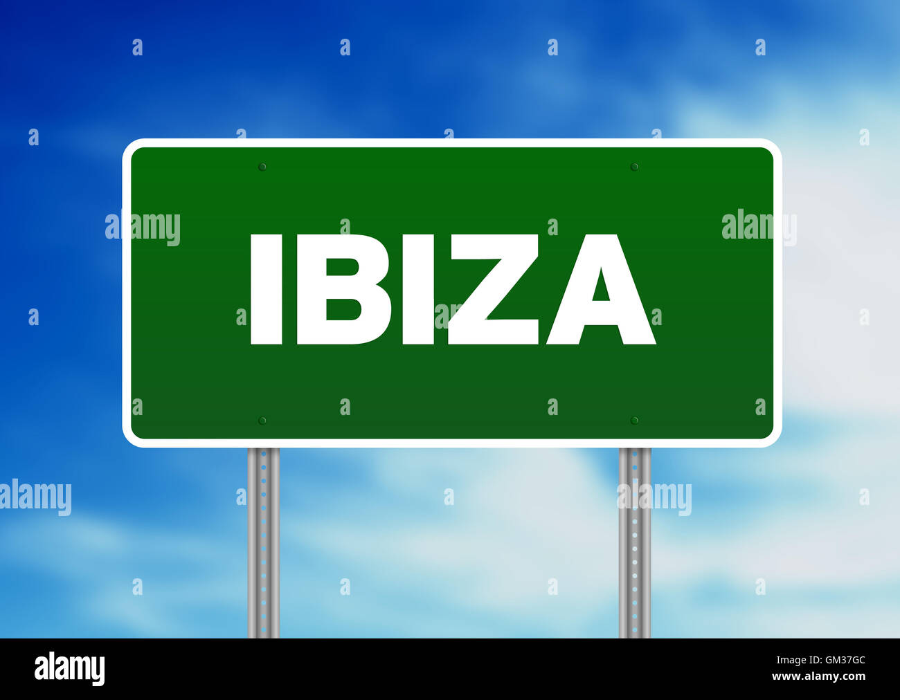 Ibiza Highway Sign Stock Photo - Alamy