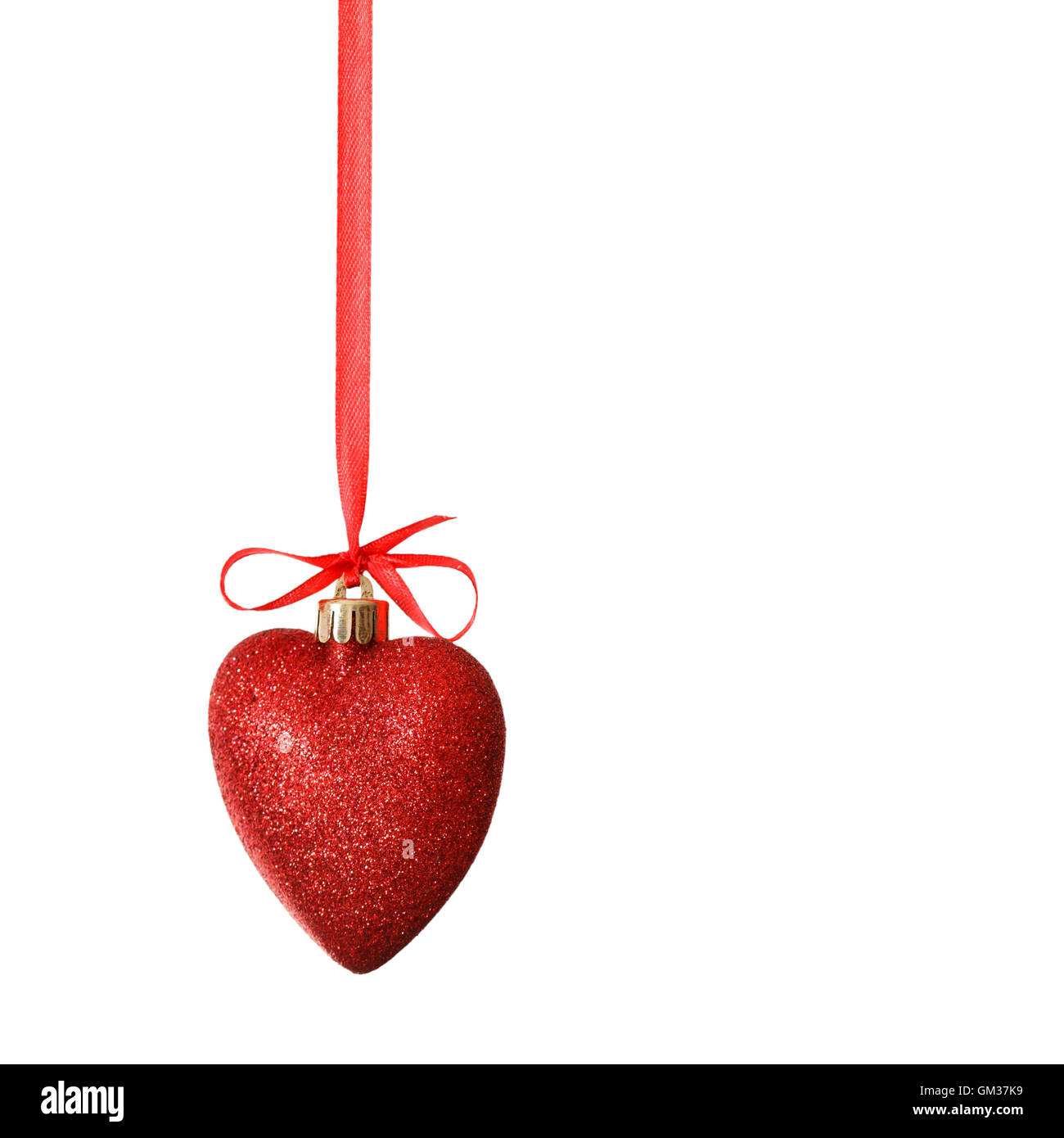 red heart on ribbon Stock Photo - Alamy