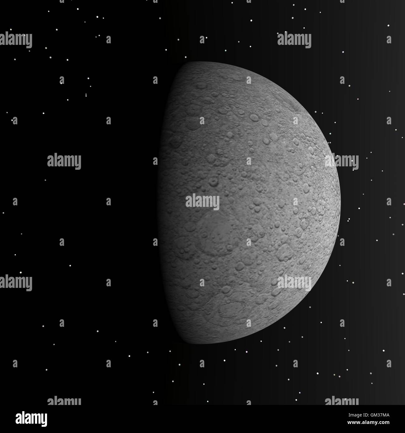 Half moon - 3D render Stock Photo - Alamy