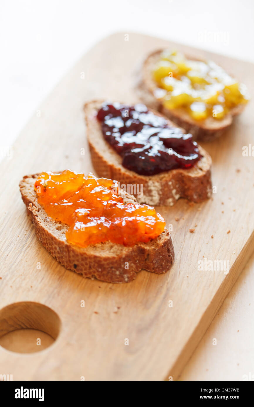 toasts with jam Stock Photo - Alamy