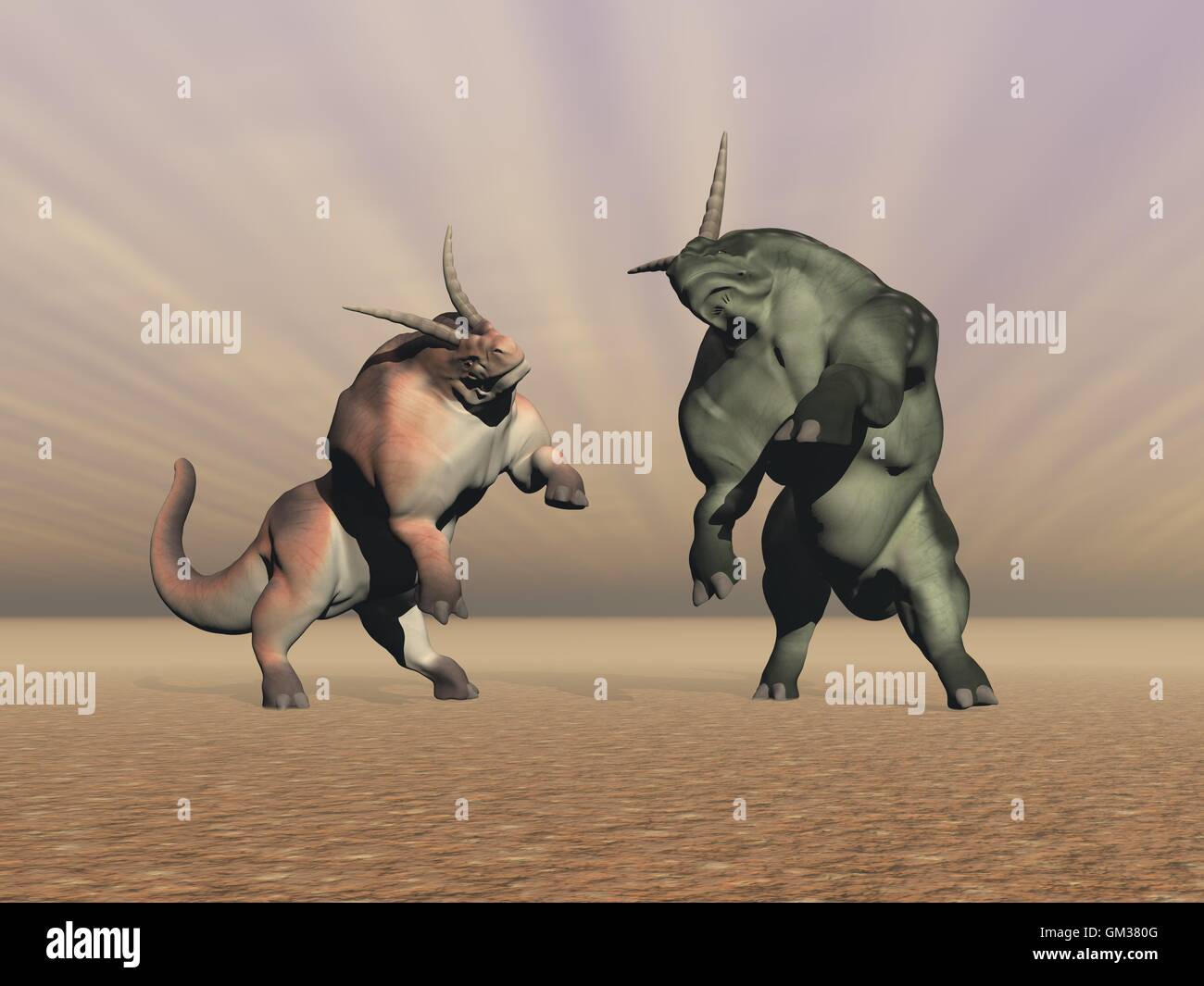 Monster fight scene hi-res stock photography and images - Alamy
