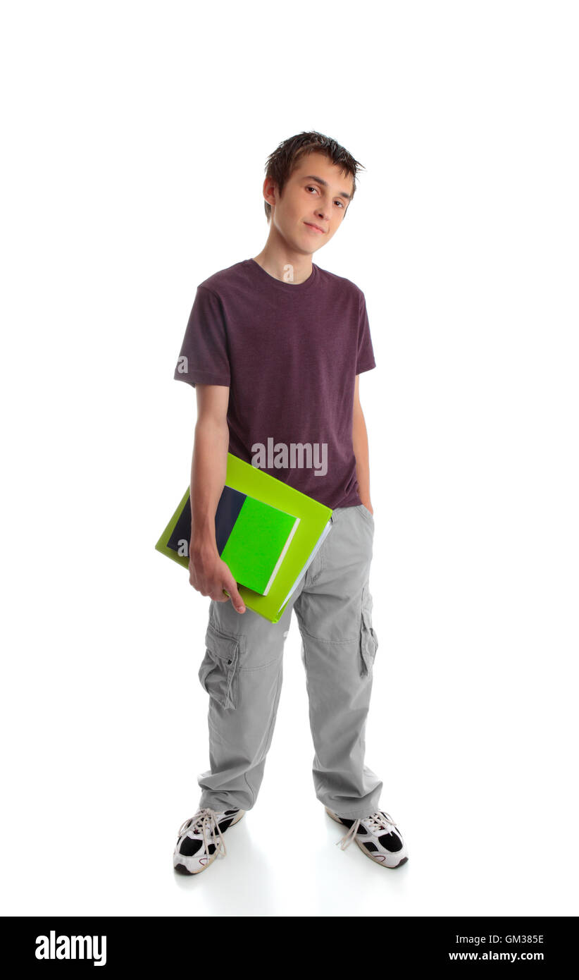 Standing teen student Stock Photo - Alamy