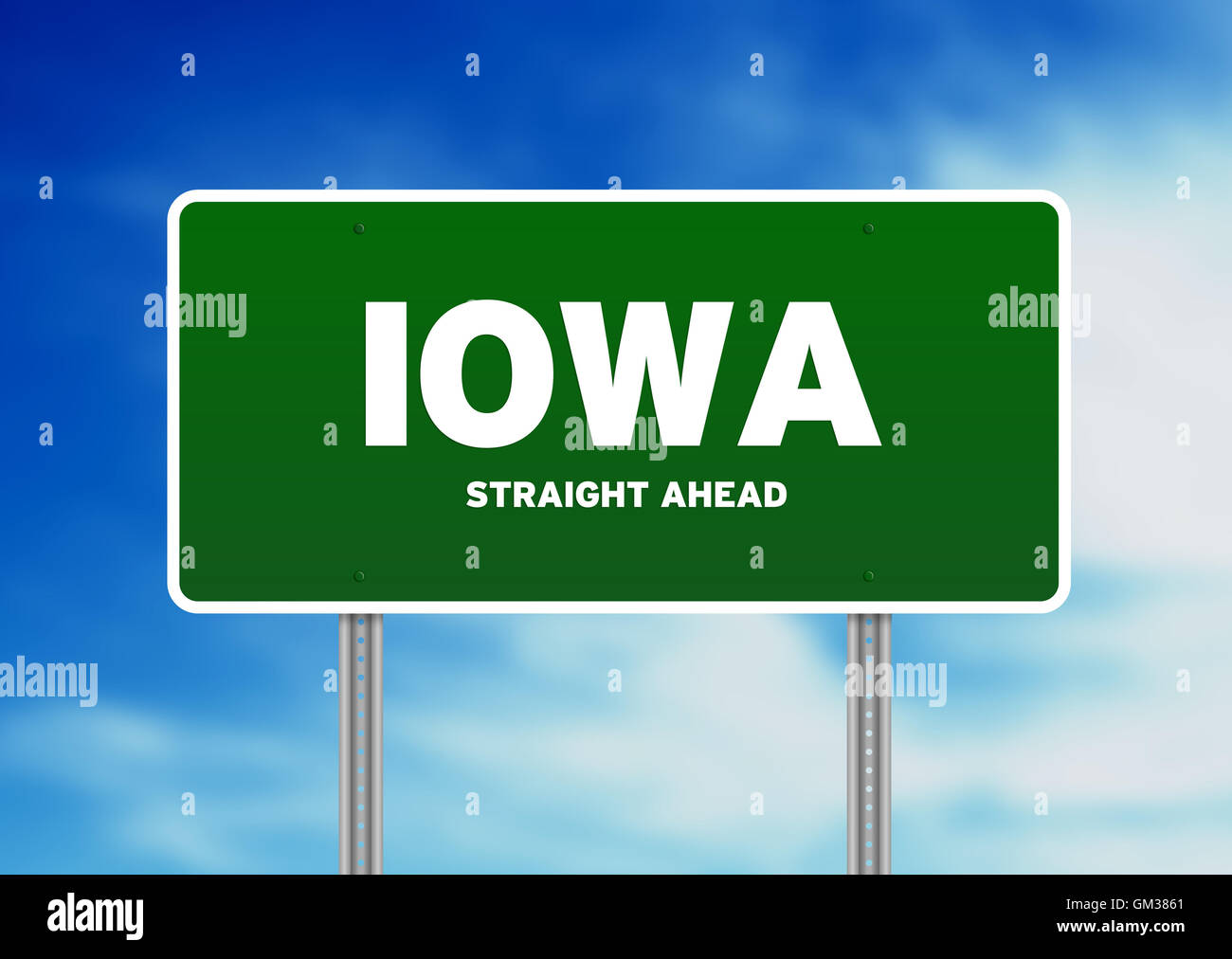 Iowa Highway Sign Stock Photo - Alamy