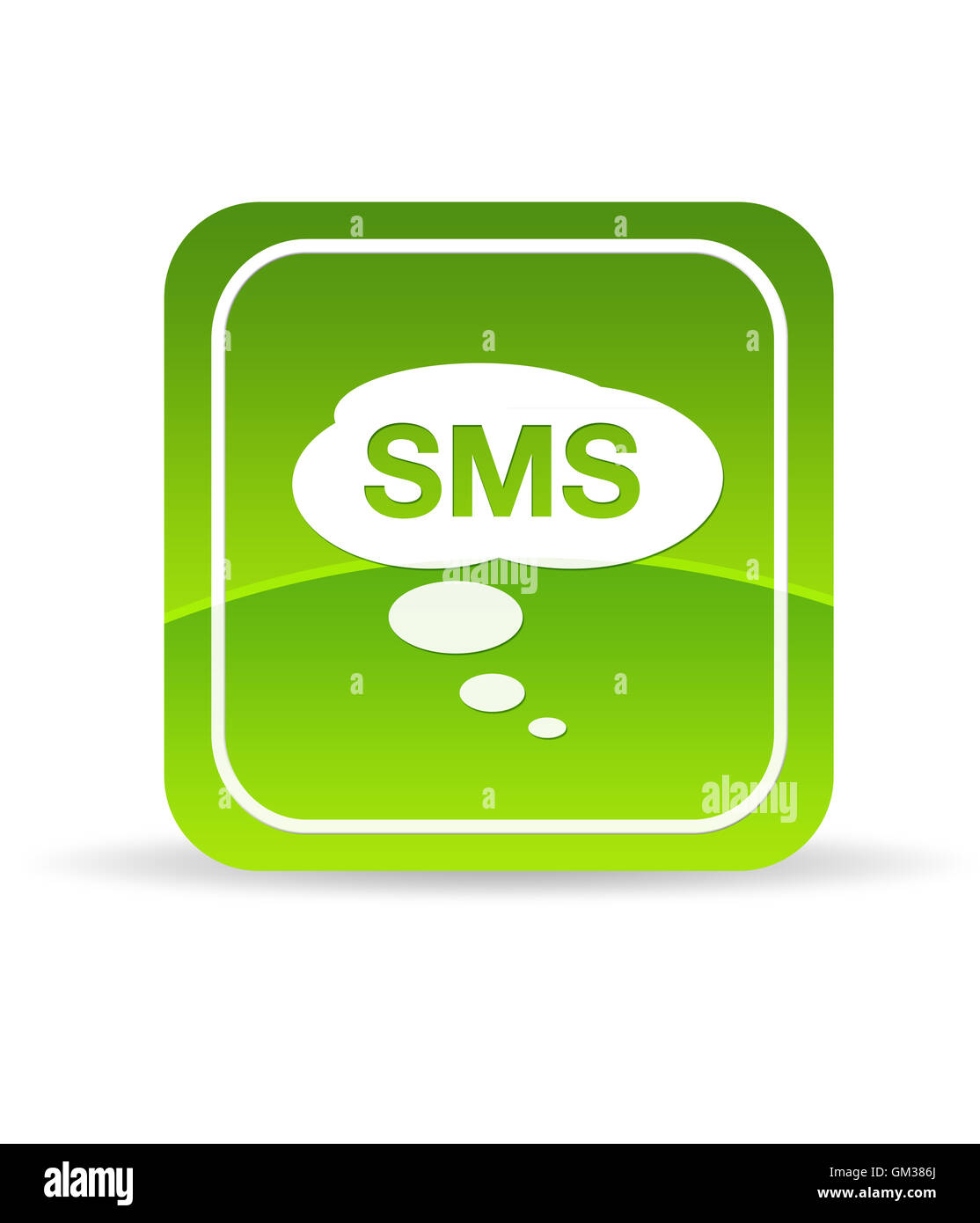 Green SMS Icon Stock Photo - Alamy