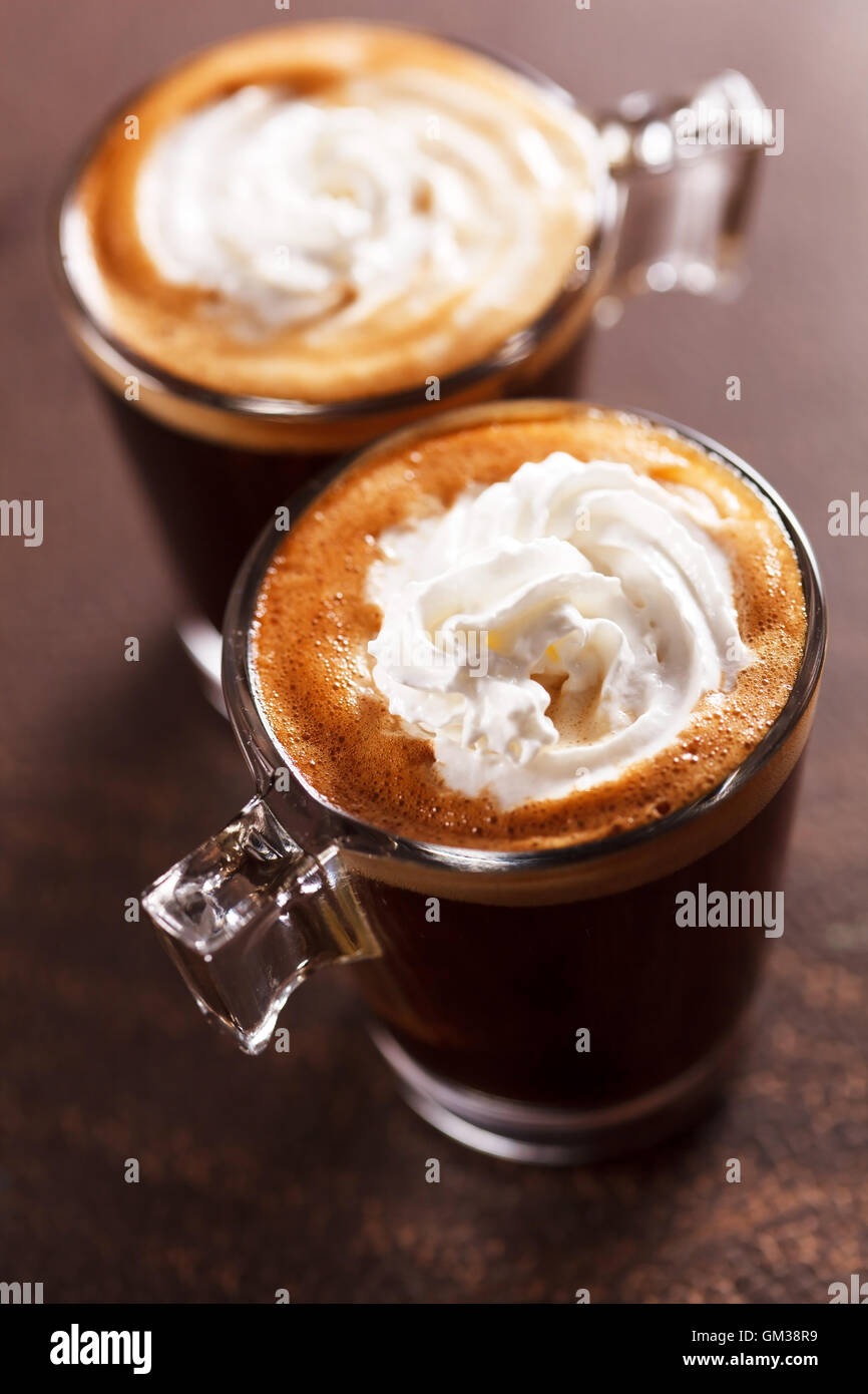 coffee with whipped cream Stock Photo - Alamy